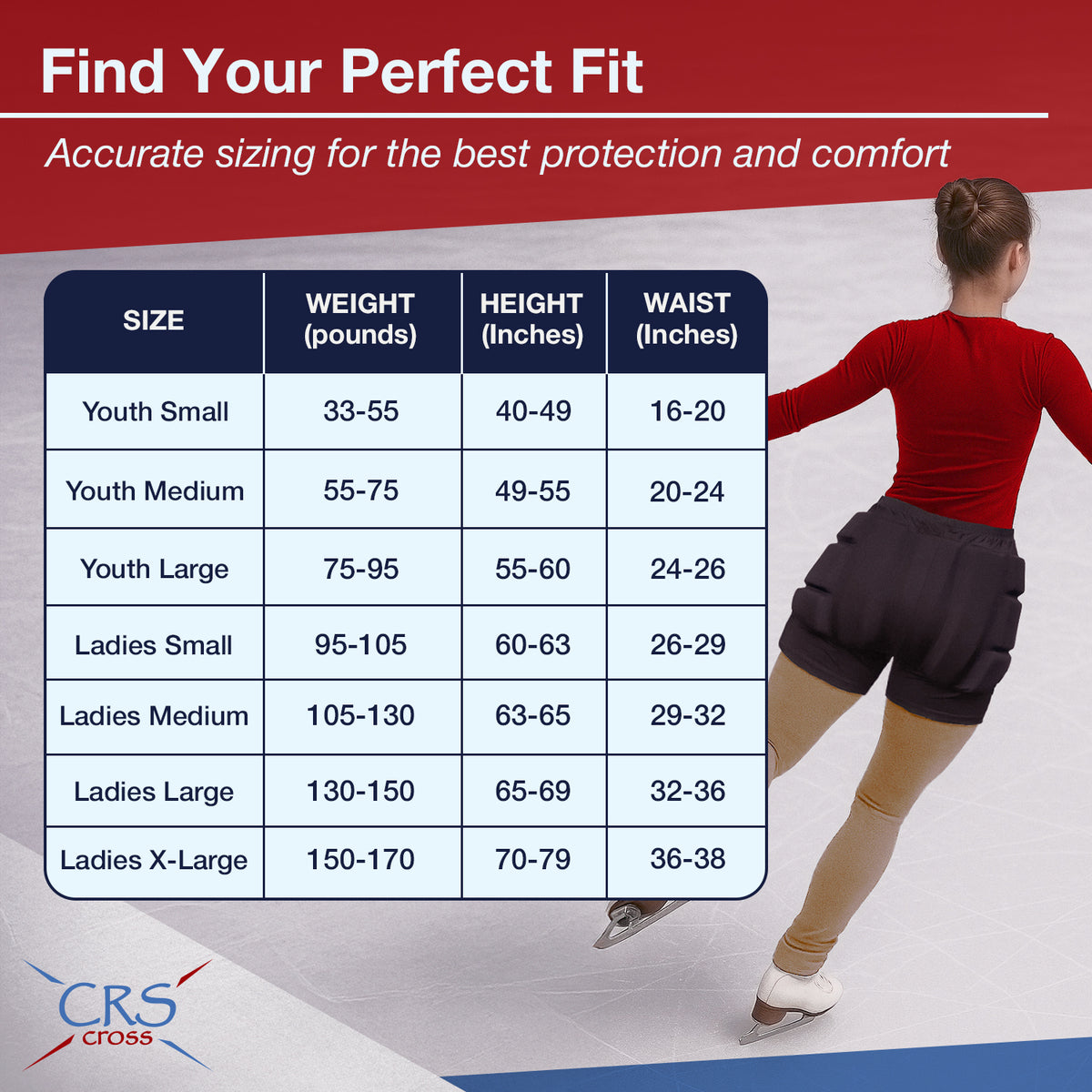 CRS Cross Padded Figure Skating Shorts